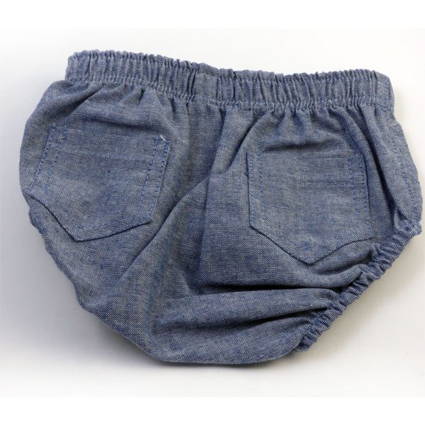 Denim chambray diaper cover - Meerkat Kids