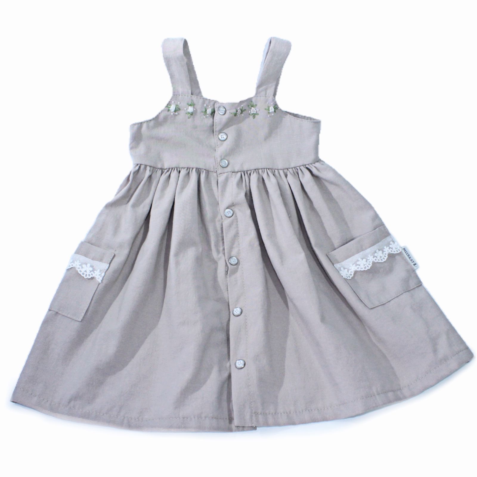 Sable Cotton Pinafore - Meerkat Kids
